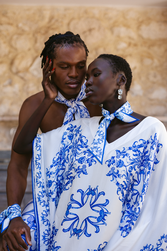 Kaftan Silk - Santorini – Heidi Steck